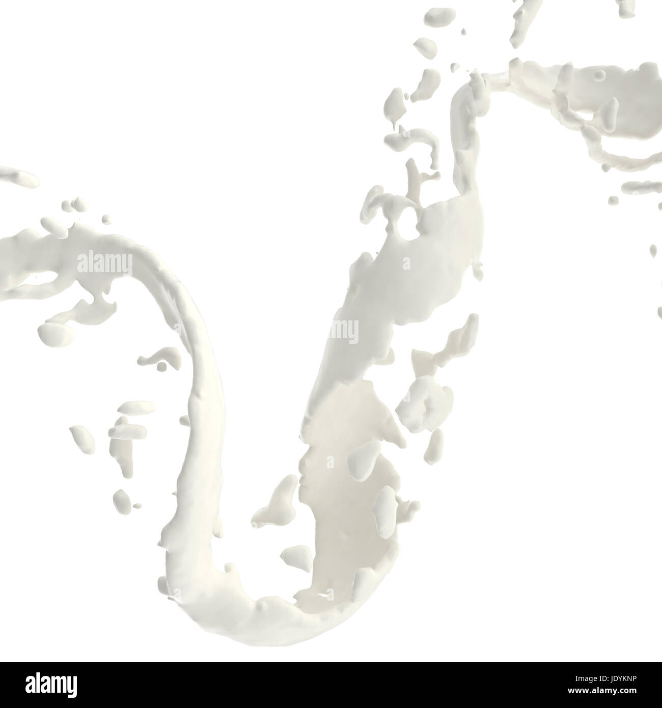 Milk spiral jet, brown splash, liquid wave, splashing loops, curvy line ...