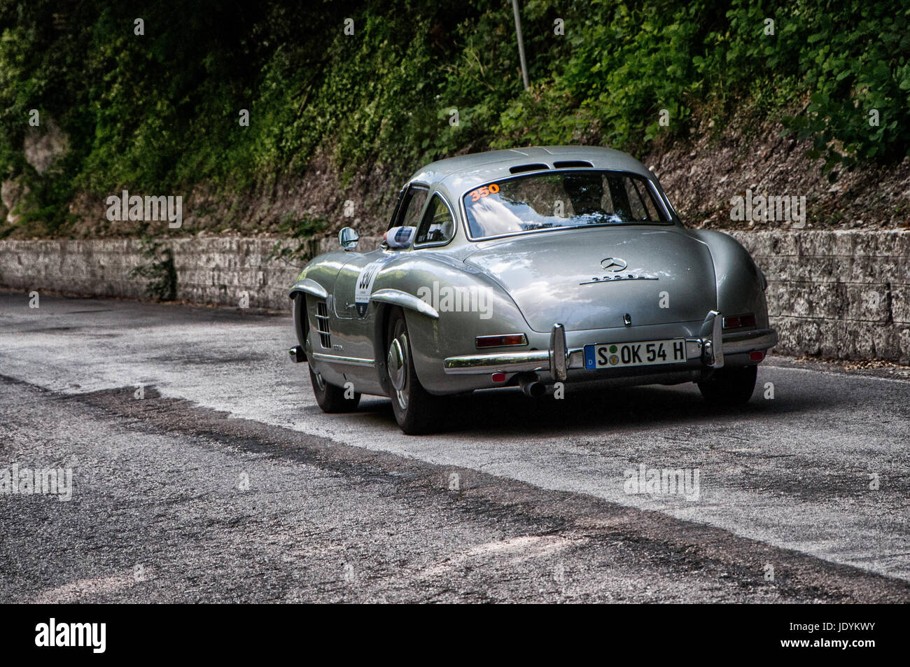 MERCEDES-BENZ 300 SL COUPÉ W 198 1955 on an old racing car in rally ...