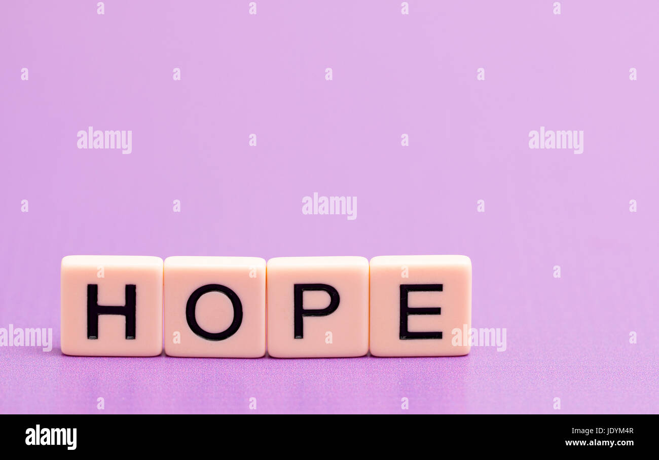 Hope Spelled Out in Tiles Stock Photo - Alamy