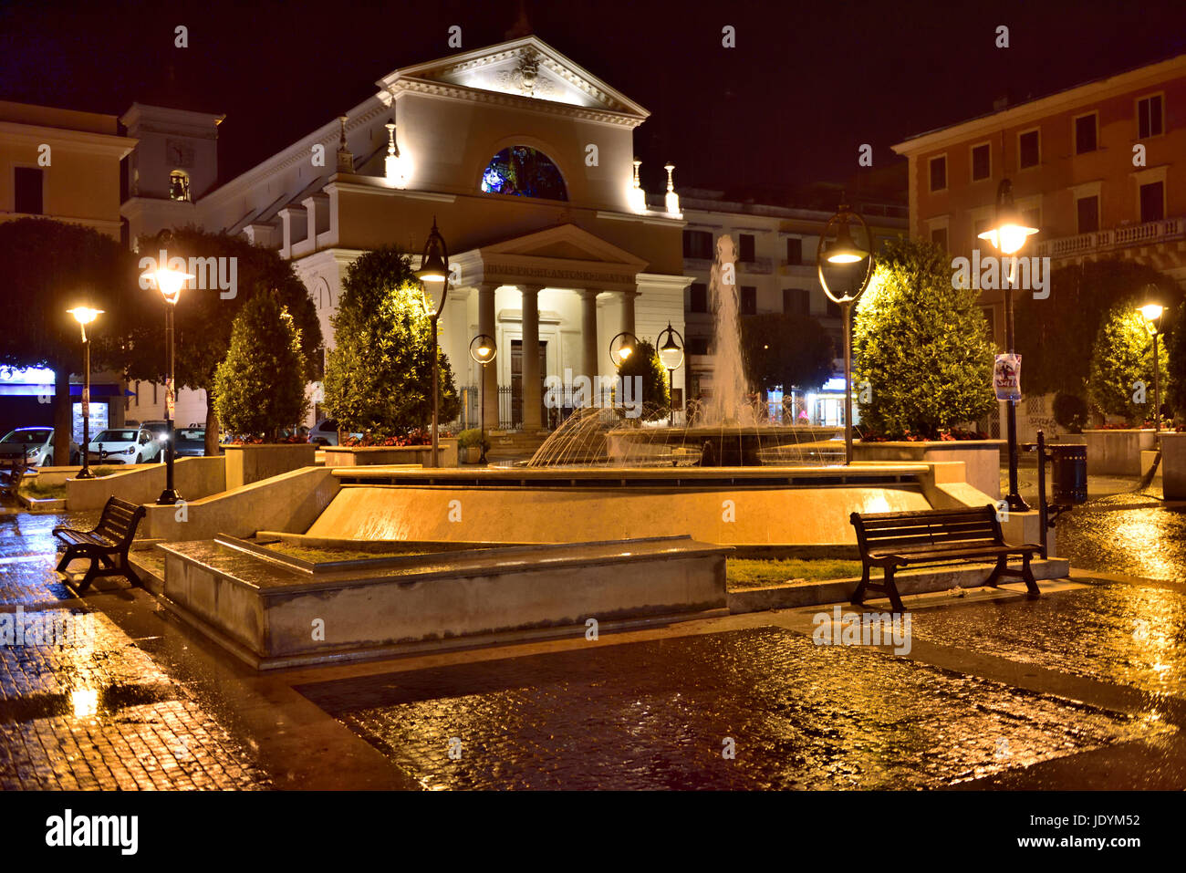 Catholic Church in Piazza Pia square, Anzio, Italy Stock Photo - Alamy