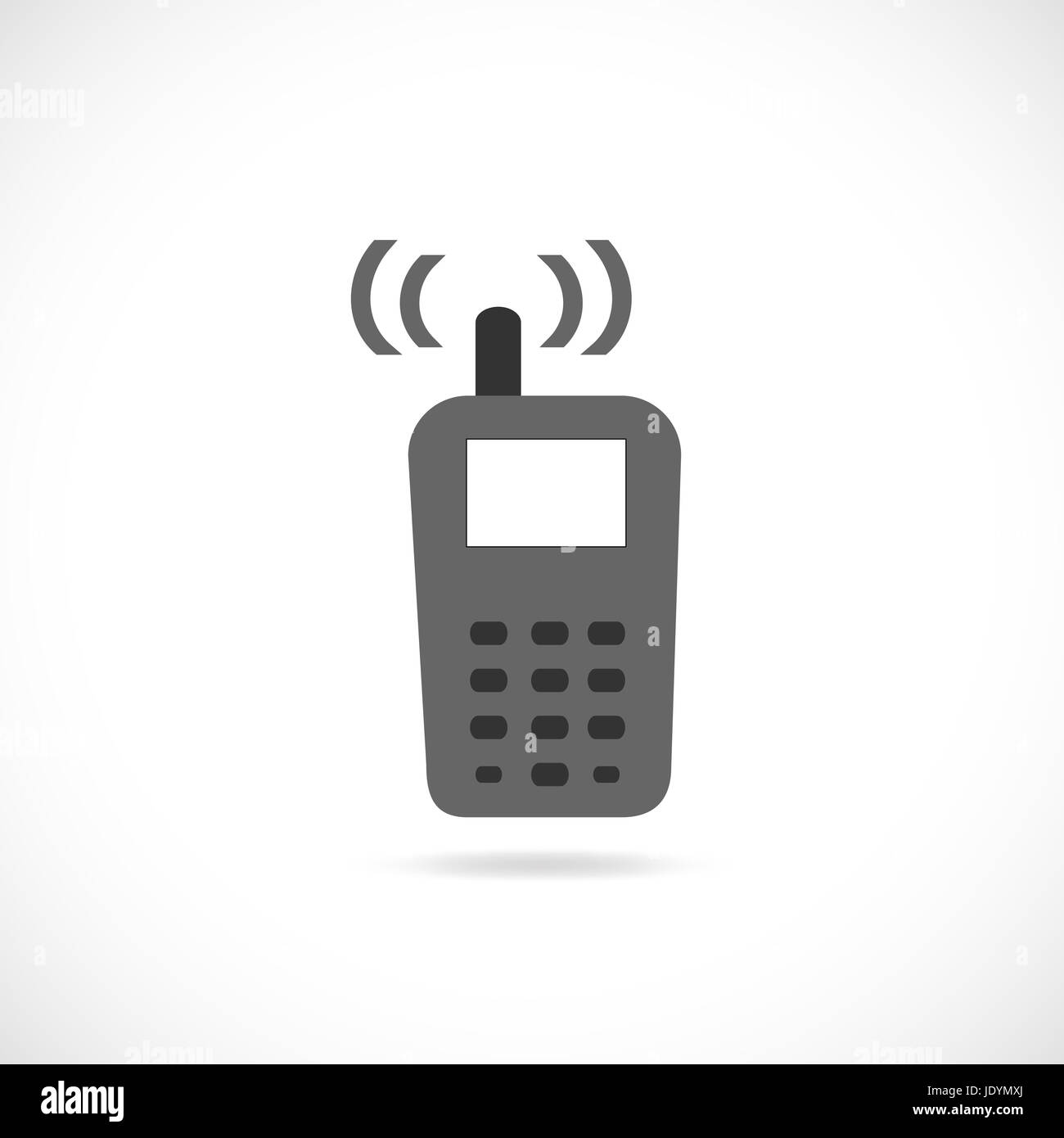 Illustration of a cell phone silhouette isolated on a white background ...