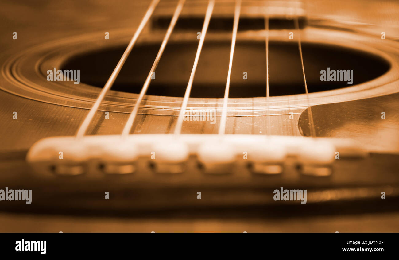 Closeup view of an acoustic guitar Stock Photo - Alamy