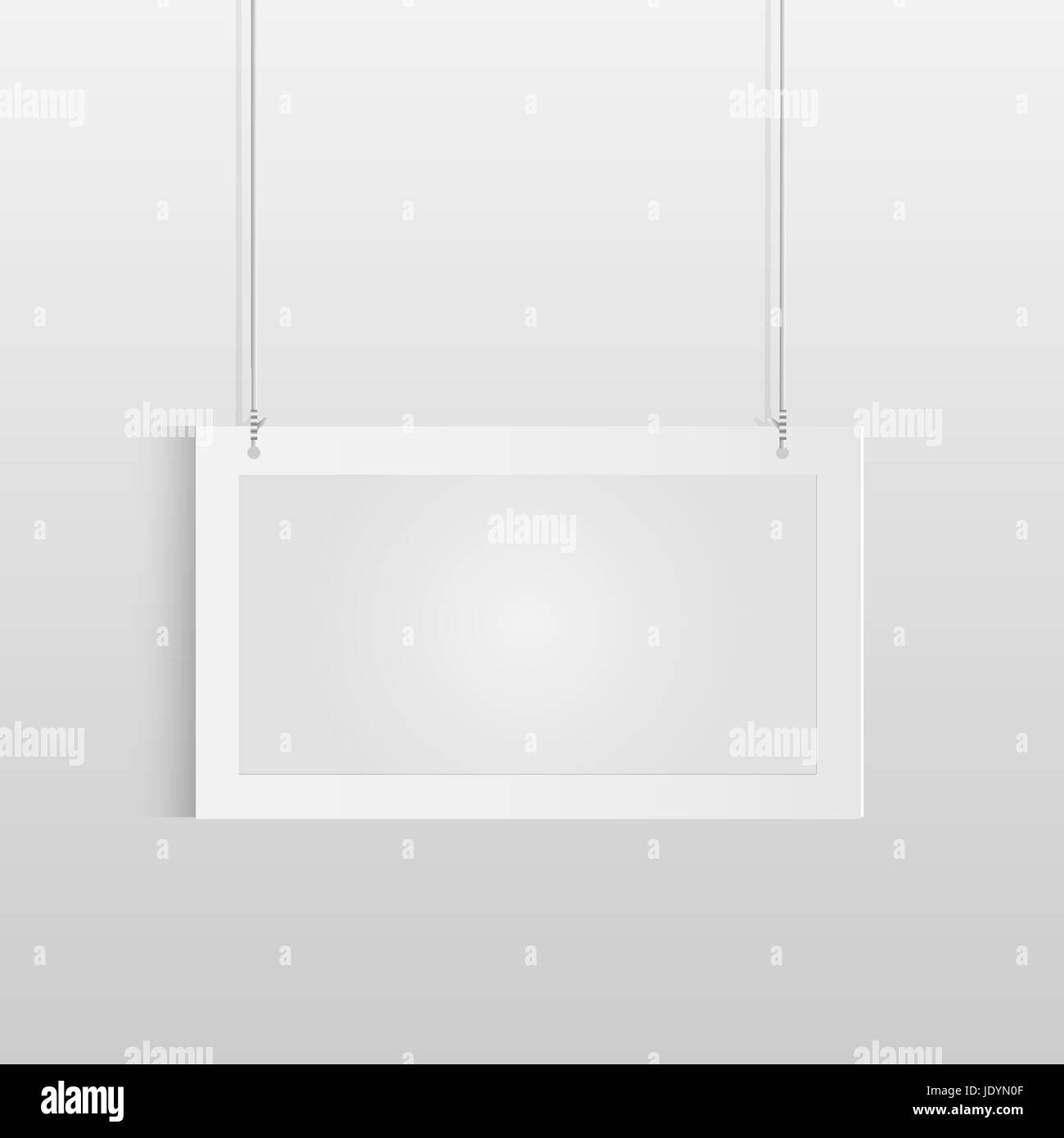 Illustration of a hanging frame isolated on a light background Stock ...