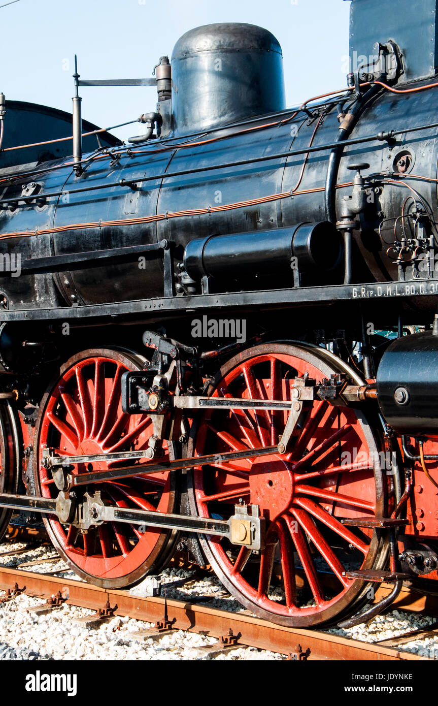 Fano, Marche, Italy - feb 19, 2017: Vintage Steam Locomotive at the ...