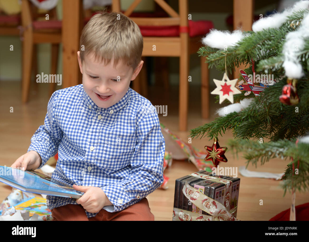 boy at christmas Stock Photo - Alamy