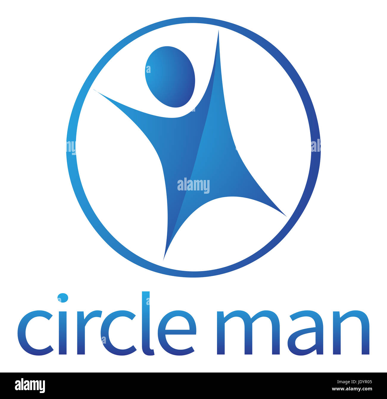 Man and circle logo hi-res stock photography and images - Alamy