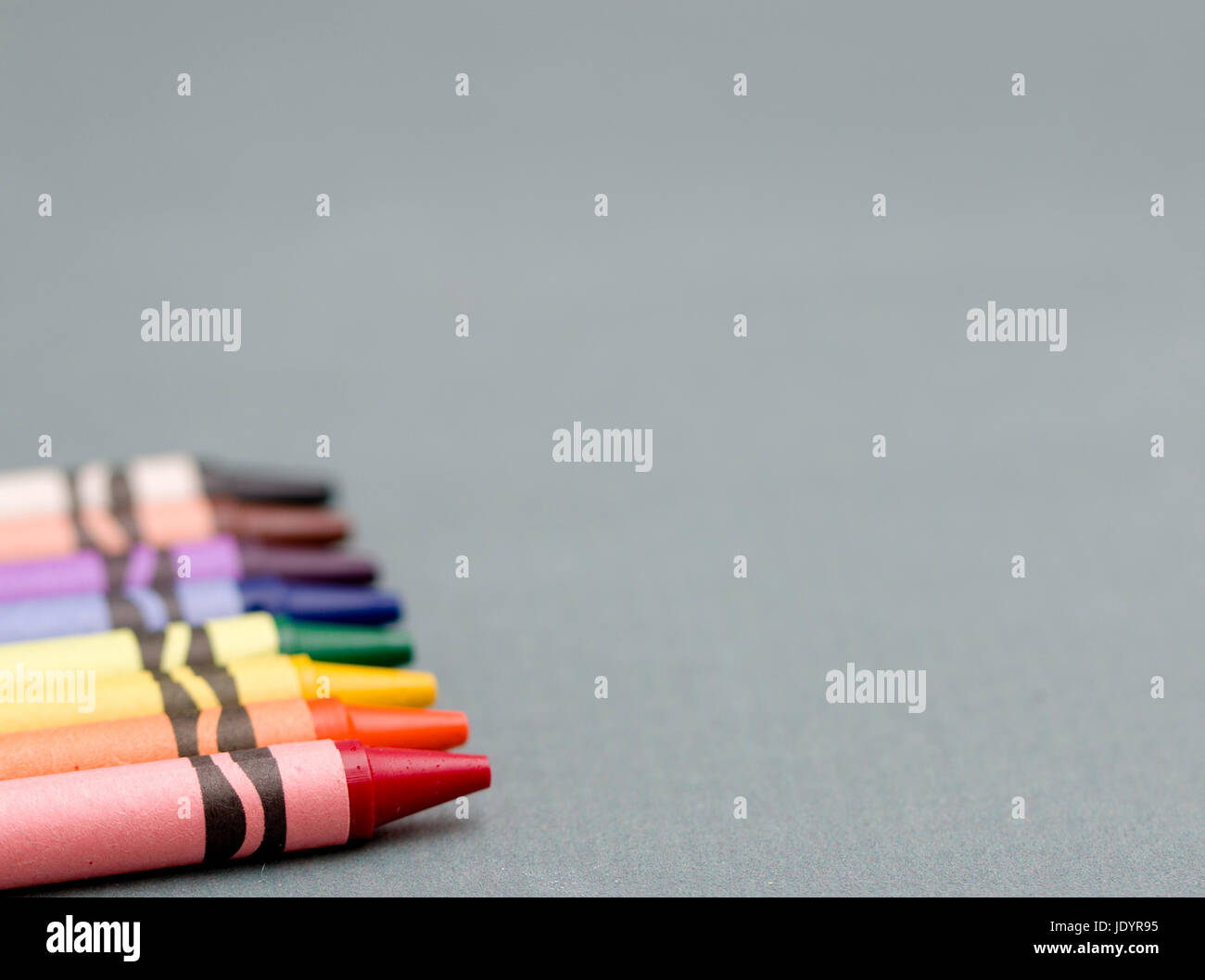 A Fresh Pack of Eight Crayons Stock Photo - Alamy