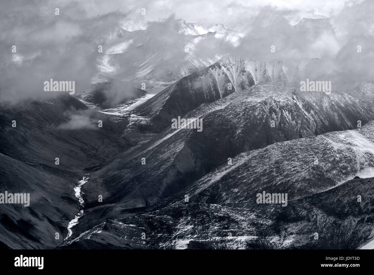 High mountains of the valley of the Western Himalayas: waves of ...