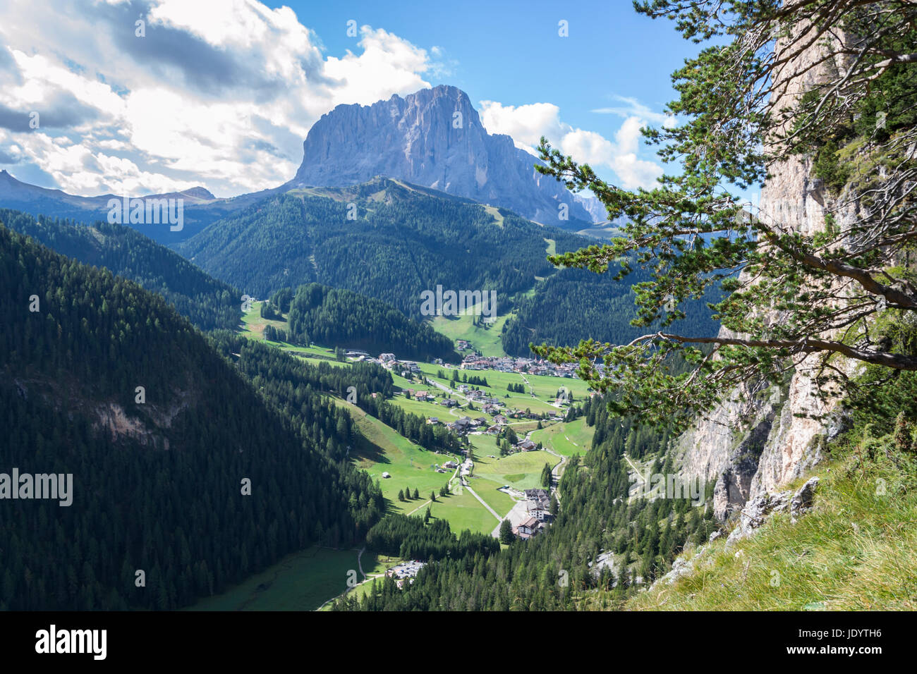 Italian Alps in Val Gardena, Selva in Val Gardena Stock Photo - Alamy