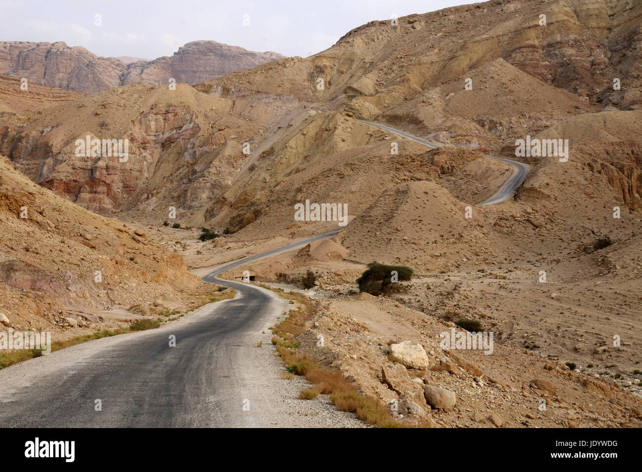 the Landscape on the Desertroad 65 near the Towns Safi and Aqaba in ...