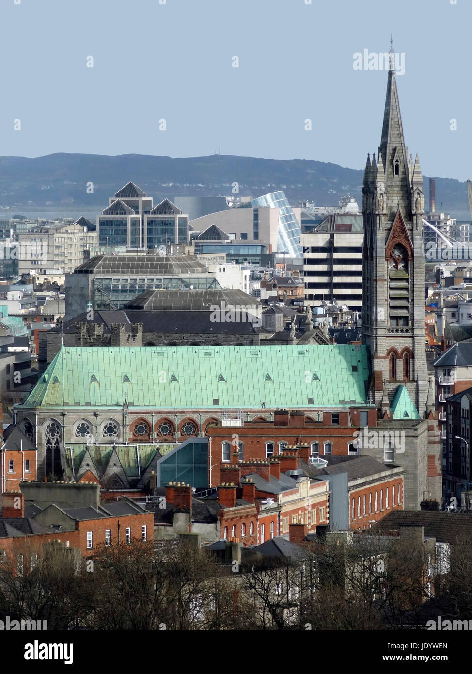 high angle view of Dublin, the capital city of Ireland Stock Photo - Alamy