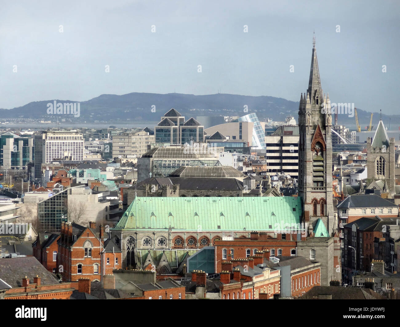 high angle view of Dublin, the capital city of Ireland Stock Photo - Alamy