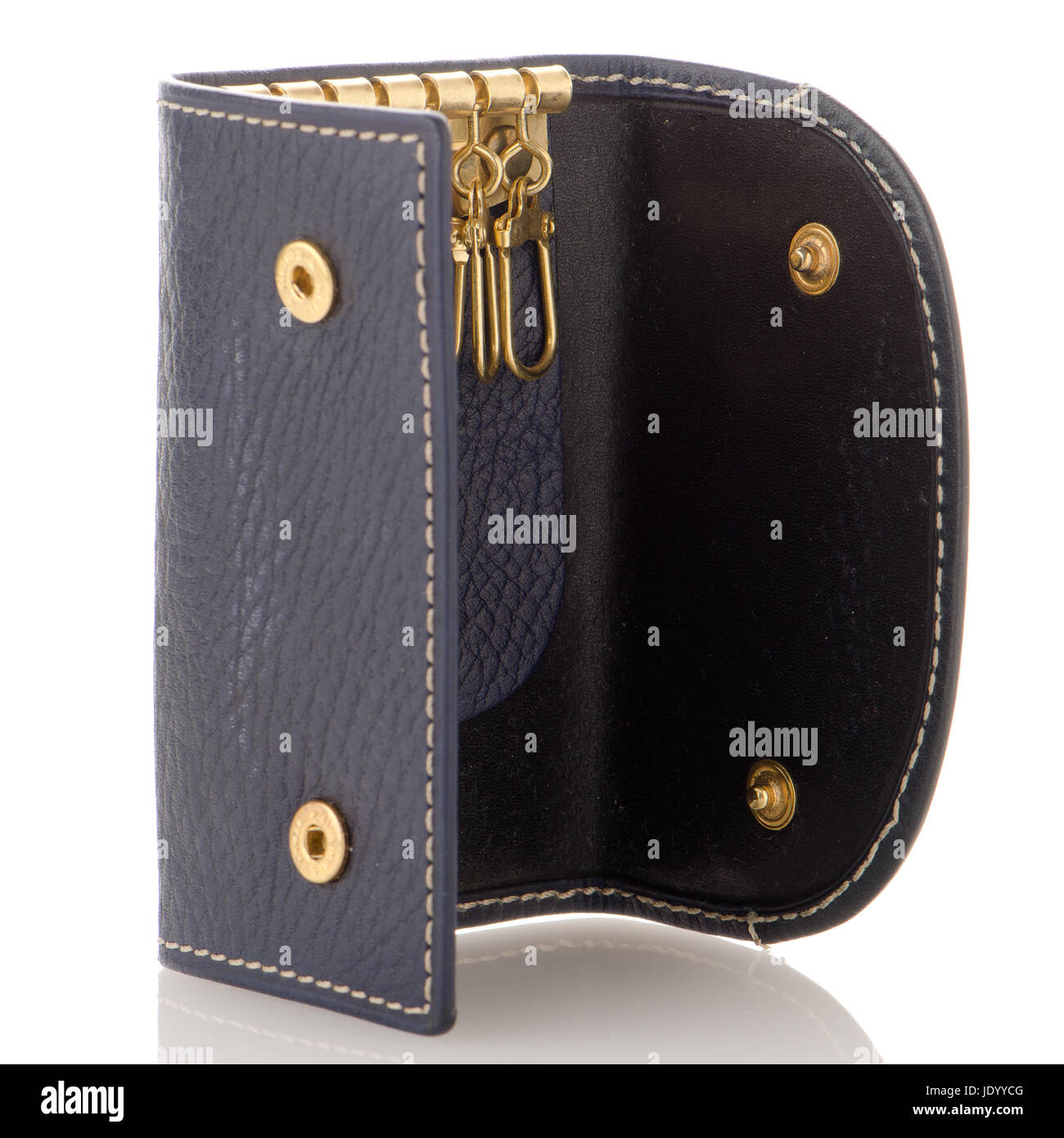 Leather key chain isolated on white background Stock Photo - Alamy