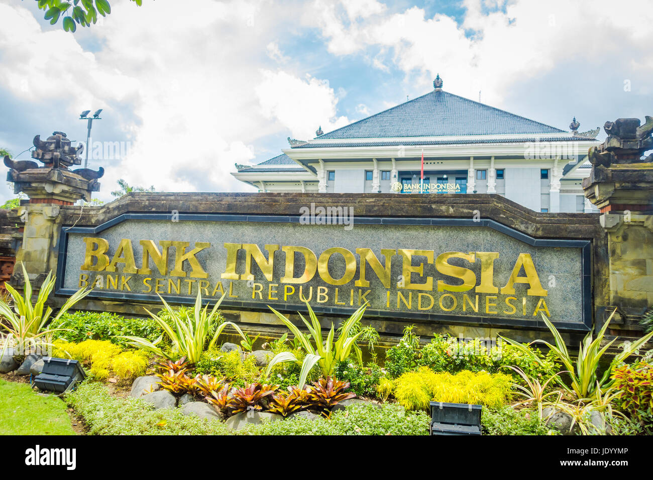 BALI, INDONESIA - MARCH 08, 2017: Centre building is a goverment office ...