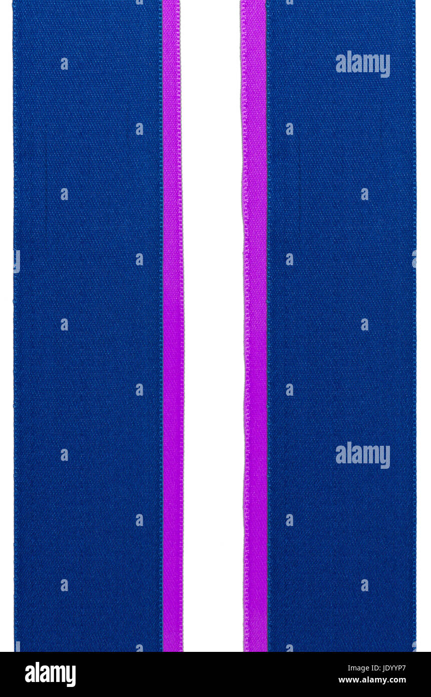 Blue ribbon border isolated on white background Stock Photo - Alamy