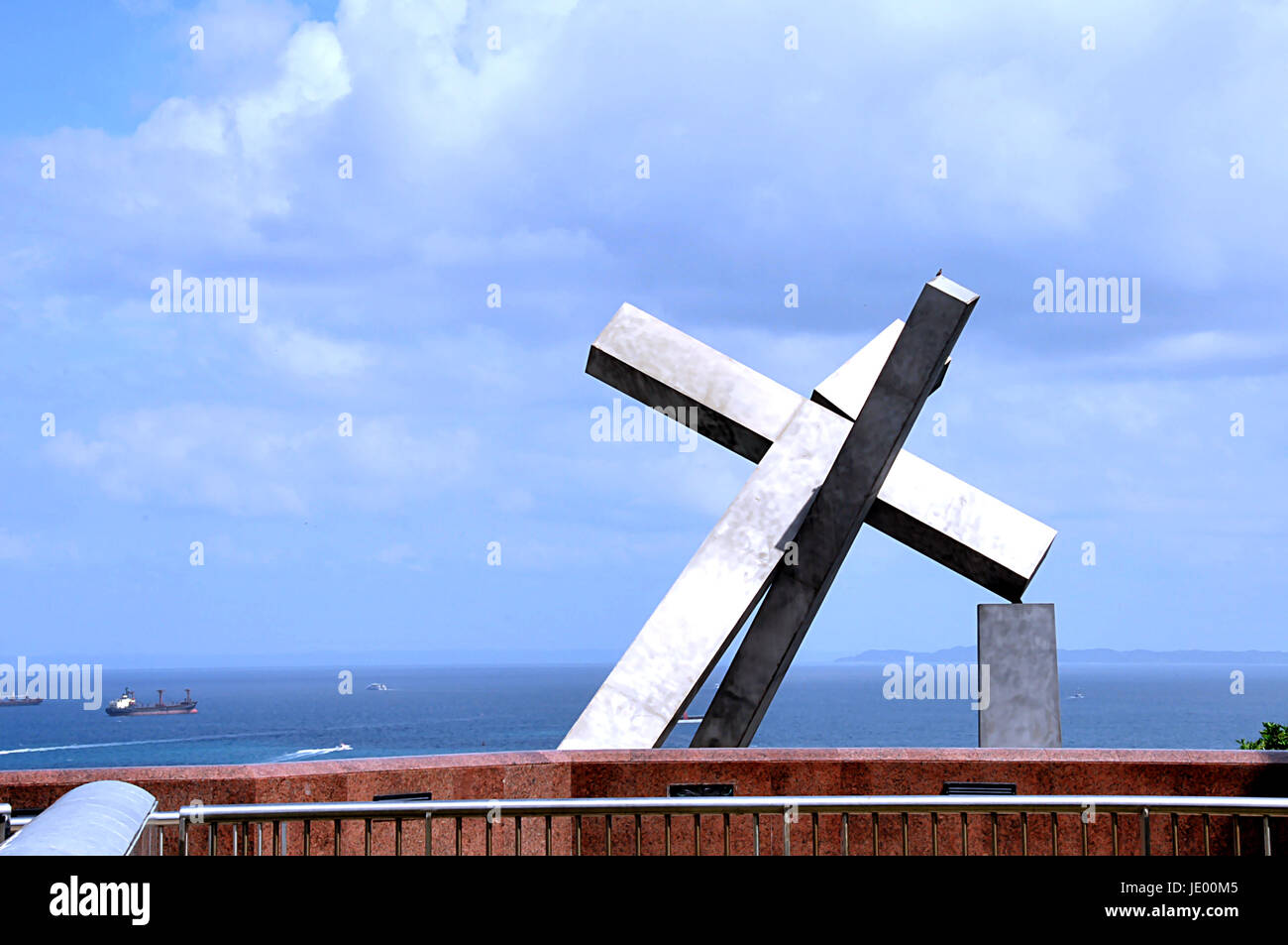 Fallen Cross Sculpture in Salvador, Bahia, Brazil, South America on 3 ...