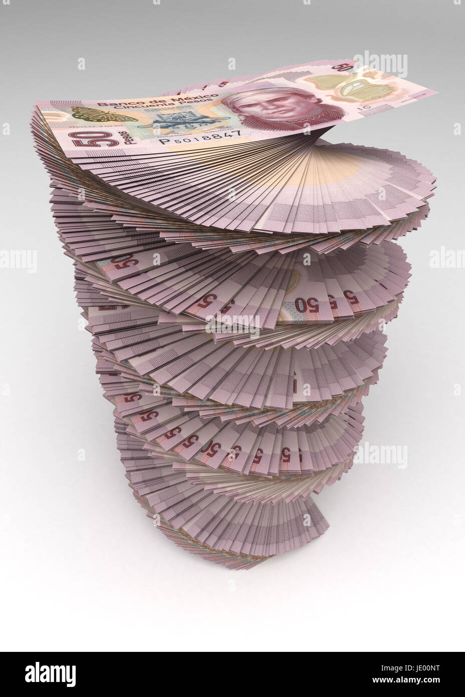 Mexican Pesos Tower Stock Photo - Alamy