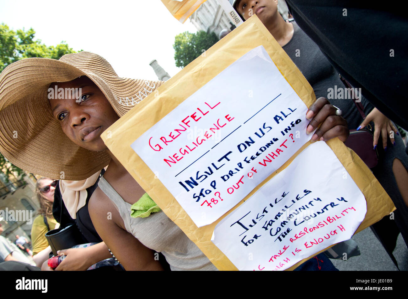 London, UK. 21st June, 2017. . 'Day of rage' protest after the fire at ...