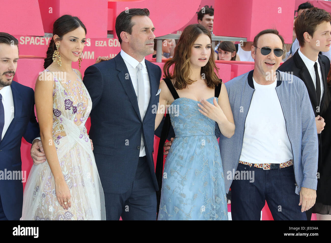 London, UK. 21st June, 2017. Baby Driver cast, CJ Jones, Edgar Wright ...