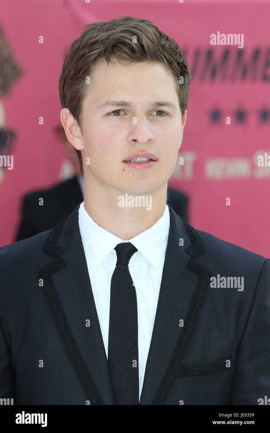 London, UK. 21st June, 2017. Ansel Elgort, Baby Driver - European film ...