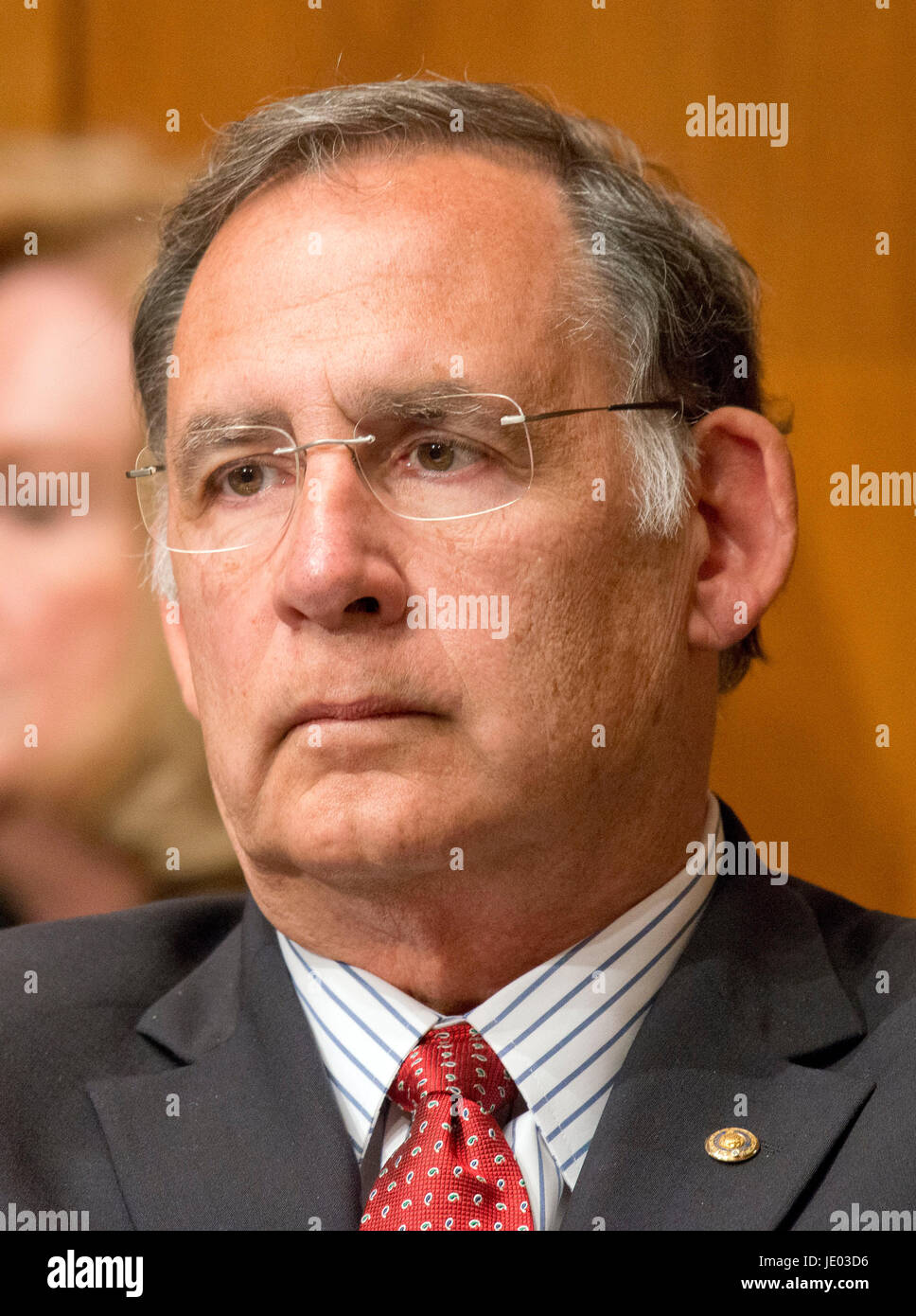 United States Senator John Boozman (Republican of Arkansas) listens to ...