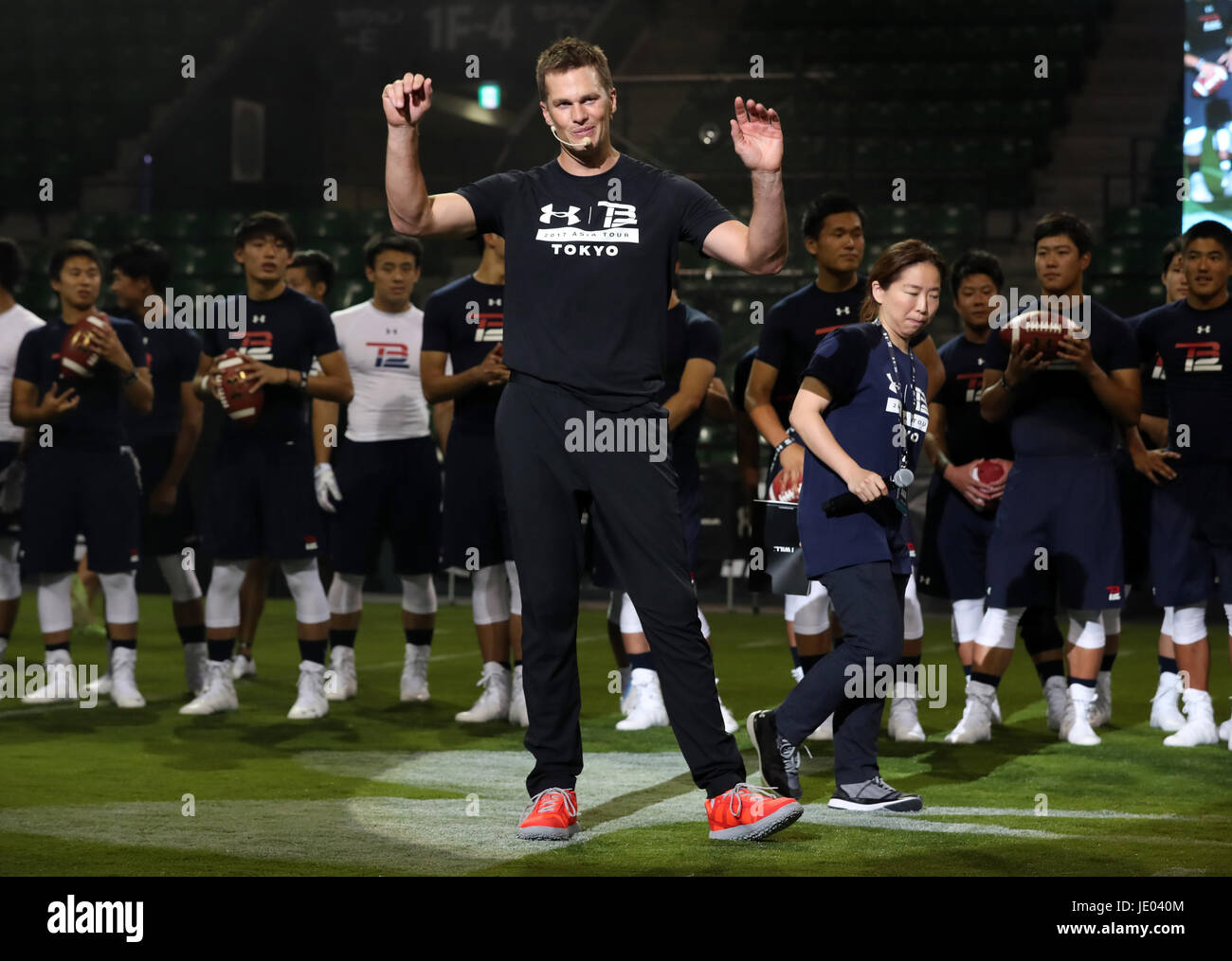 Tokyo, Japan. 21st June, 2017. NFL super star Tom Brady of New England ...