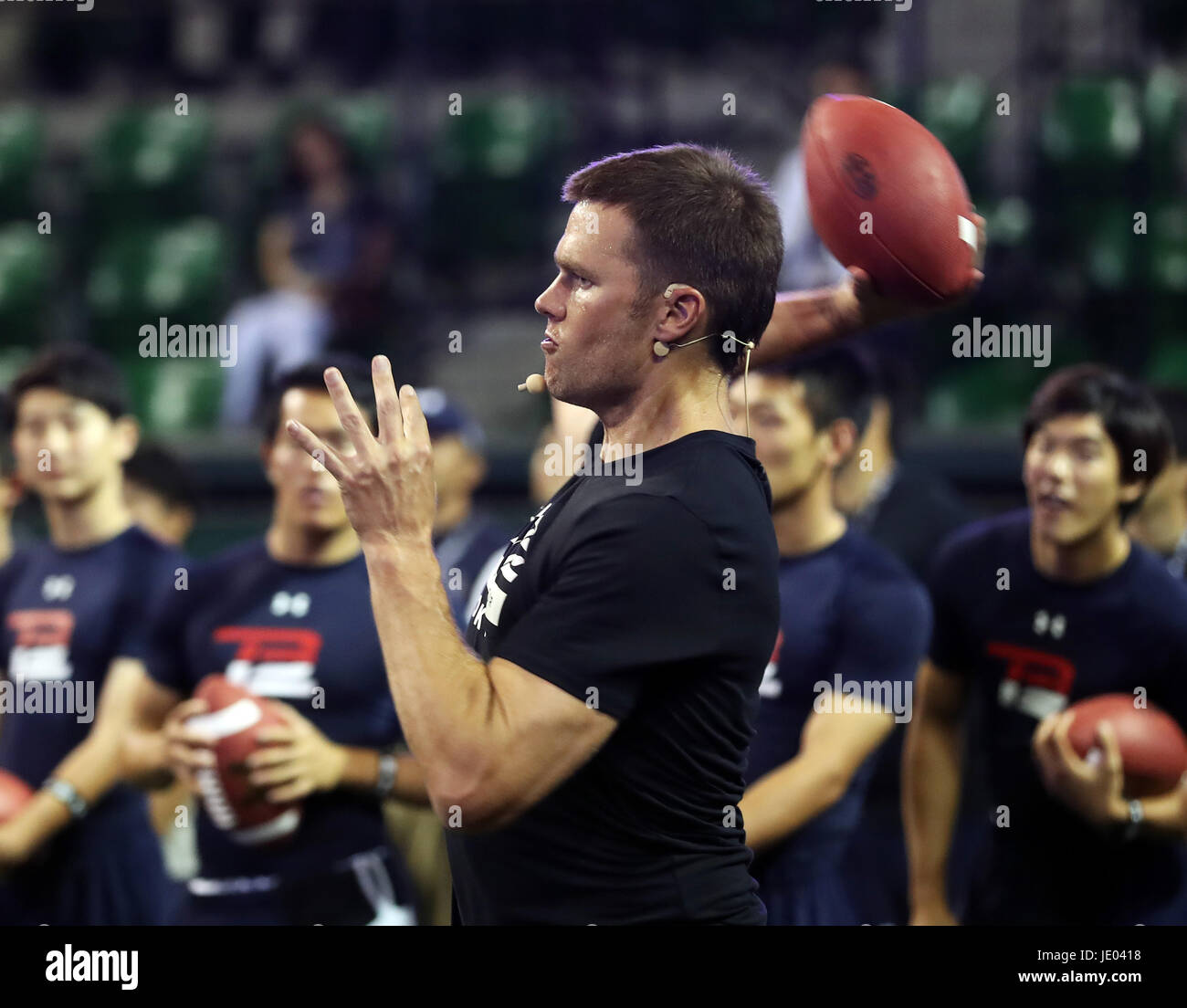 Tokyo, Japan. 21st June, 2017. NFL super star Tom Brady of New England ...