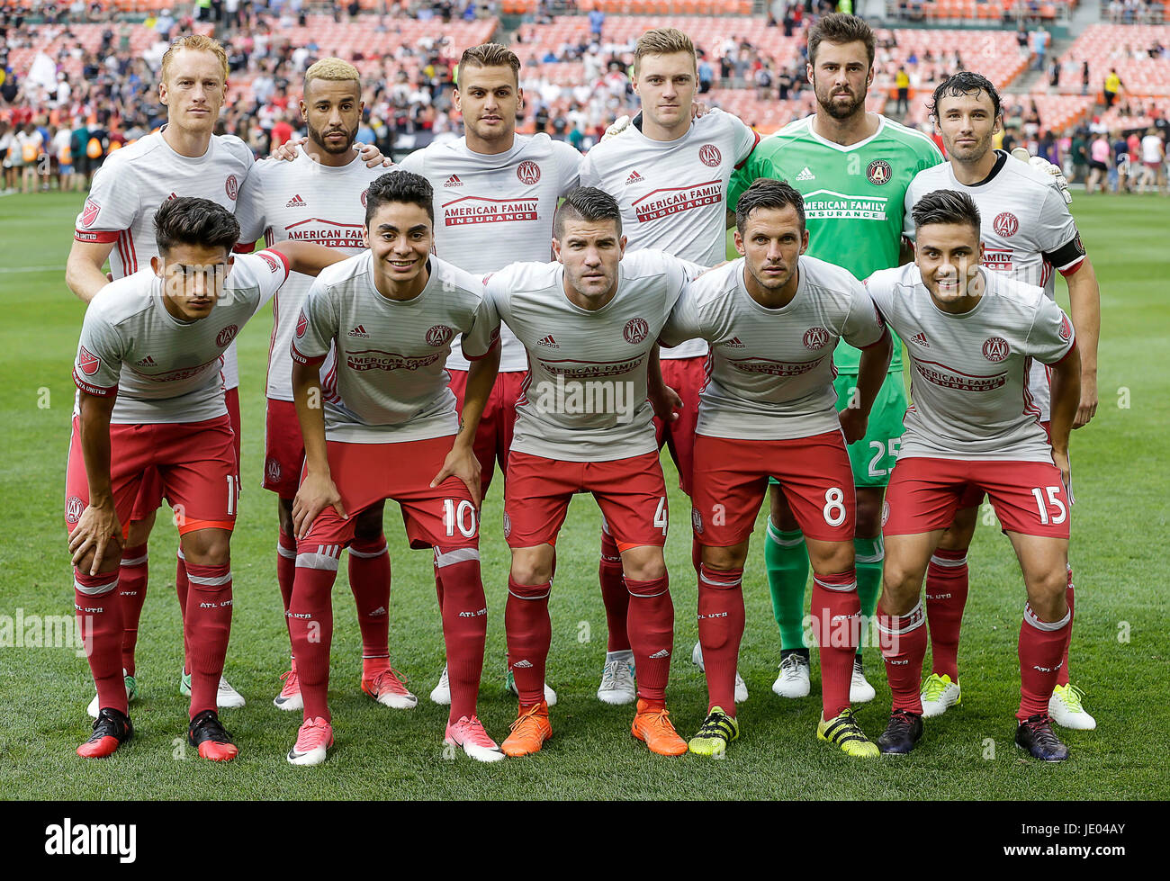 Washington DC, USA. 21st June, 2017. Atlanta United FC starting eleven ...