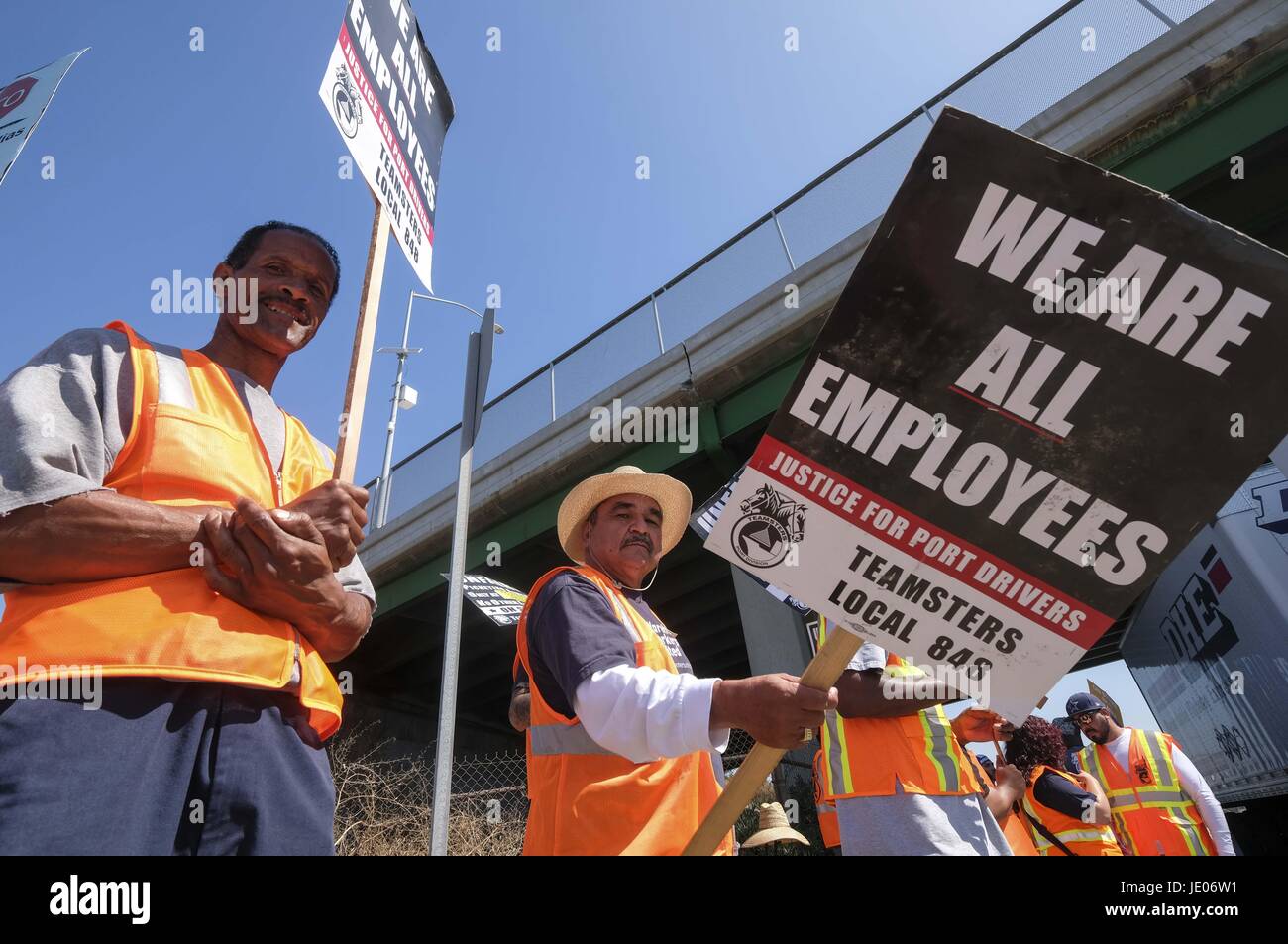 Los Angeles, California, USA. 21st June, 2017. Warehouse workers and ...