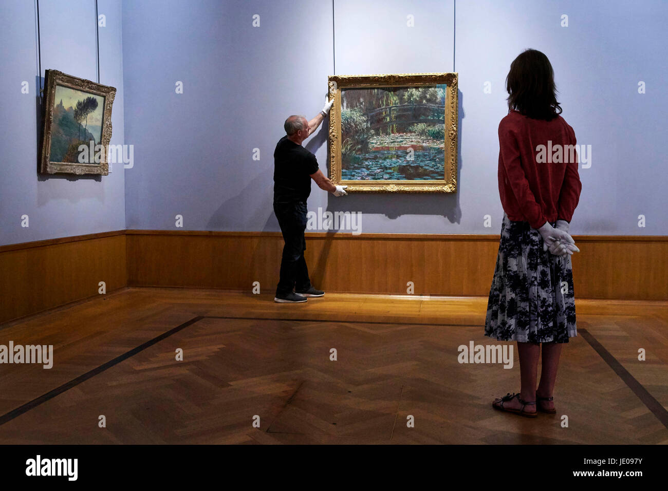 Birmingham, UK. 22nd June, 2017. Monet masterpiece goes on display at ...