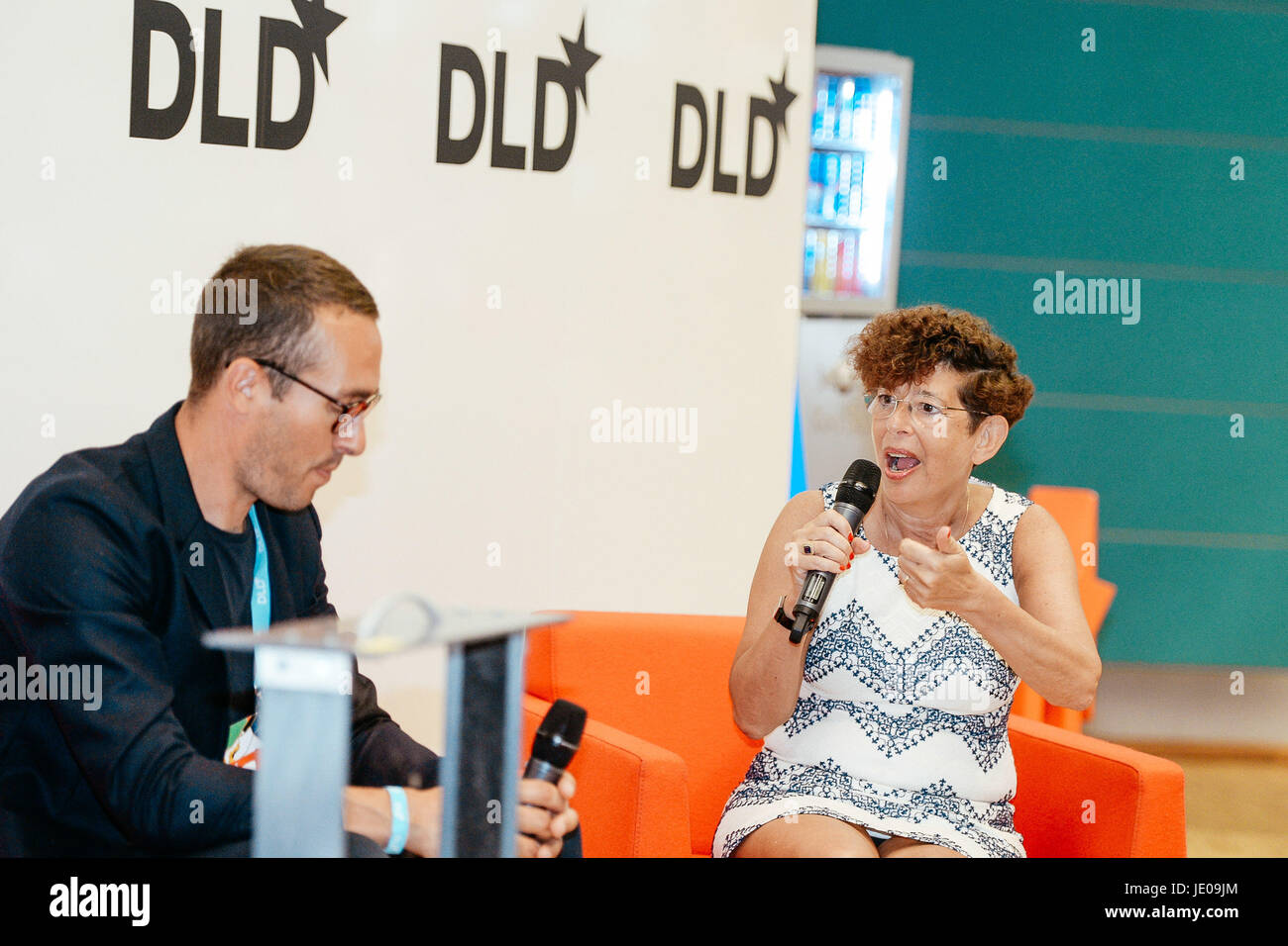 BAYREUTH/GERMANY - JUNE 21: (l-r) Sam Handy (adidas) talks with ...