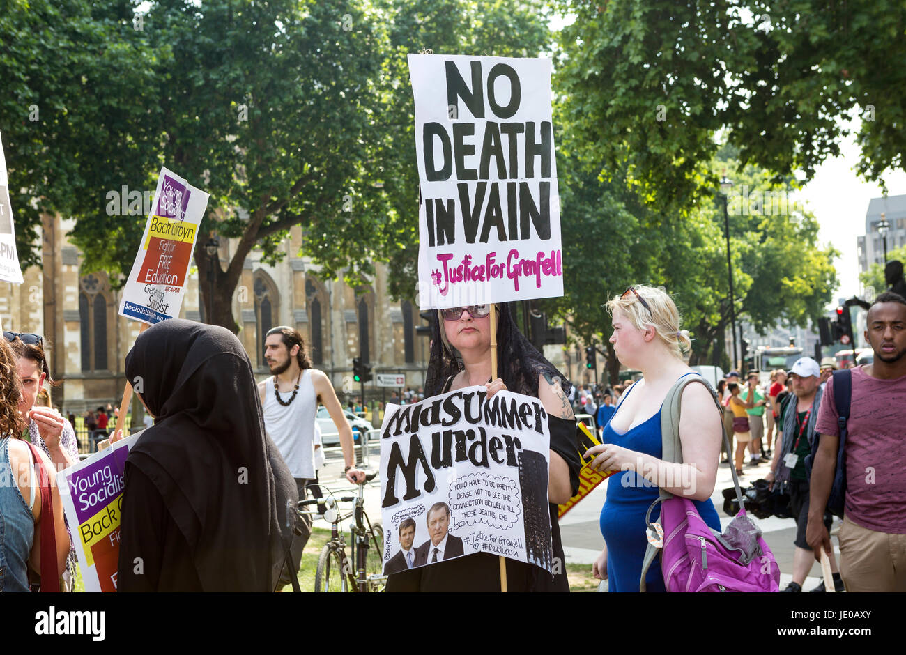 London, UK. 21st Jun, 2017. Day of Rage. People from the community of ...