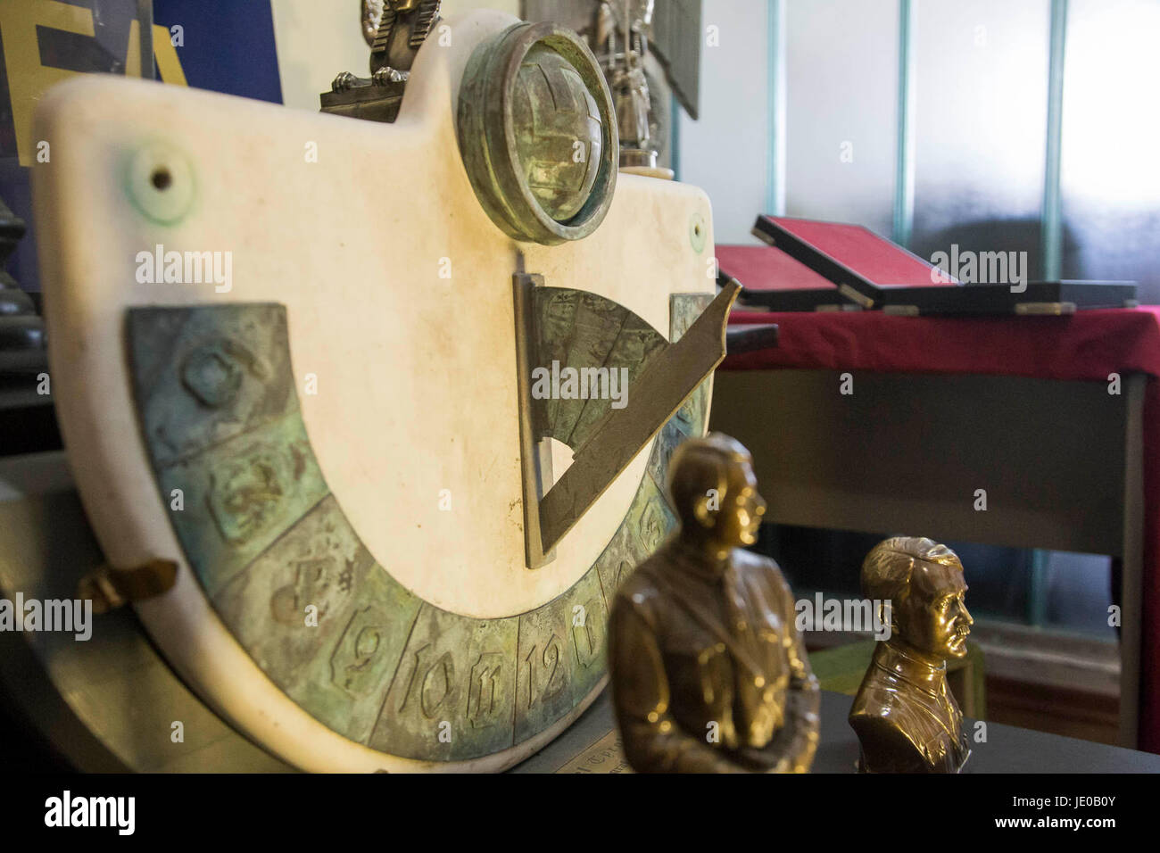 A sundial with a swastika can be seen at the Interpol headquarters in ...