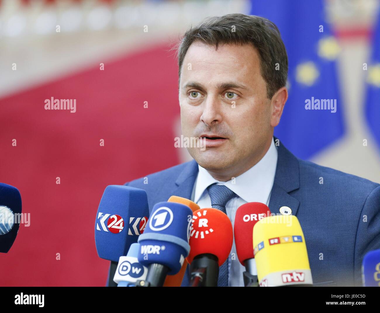 Prime minister xavier bettel of luxembourg hi-res stock photography and ...