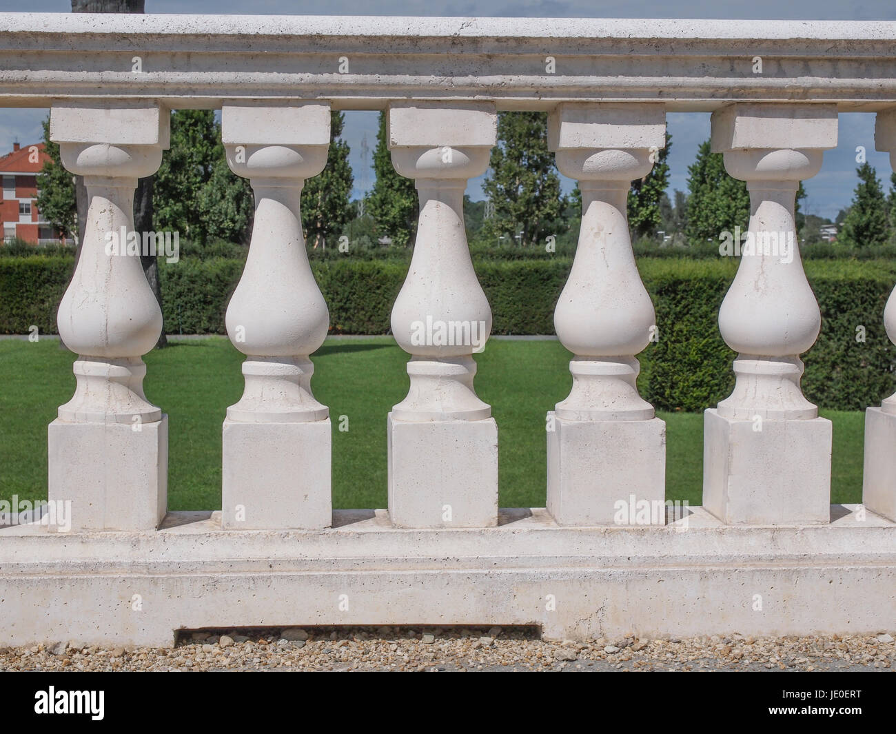 Ancient baroque balustrade made of baluster shafts Stock Photo - Alamy