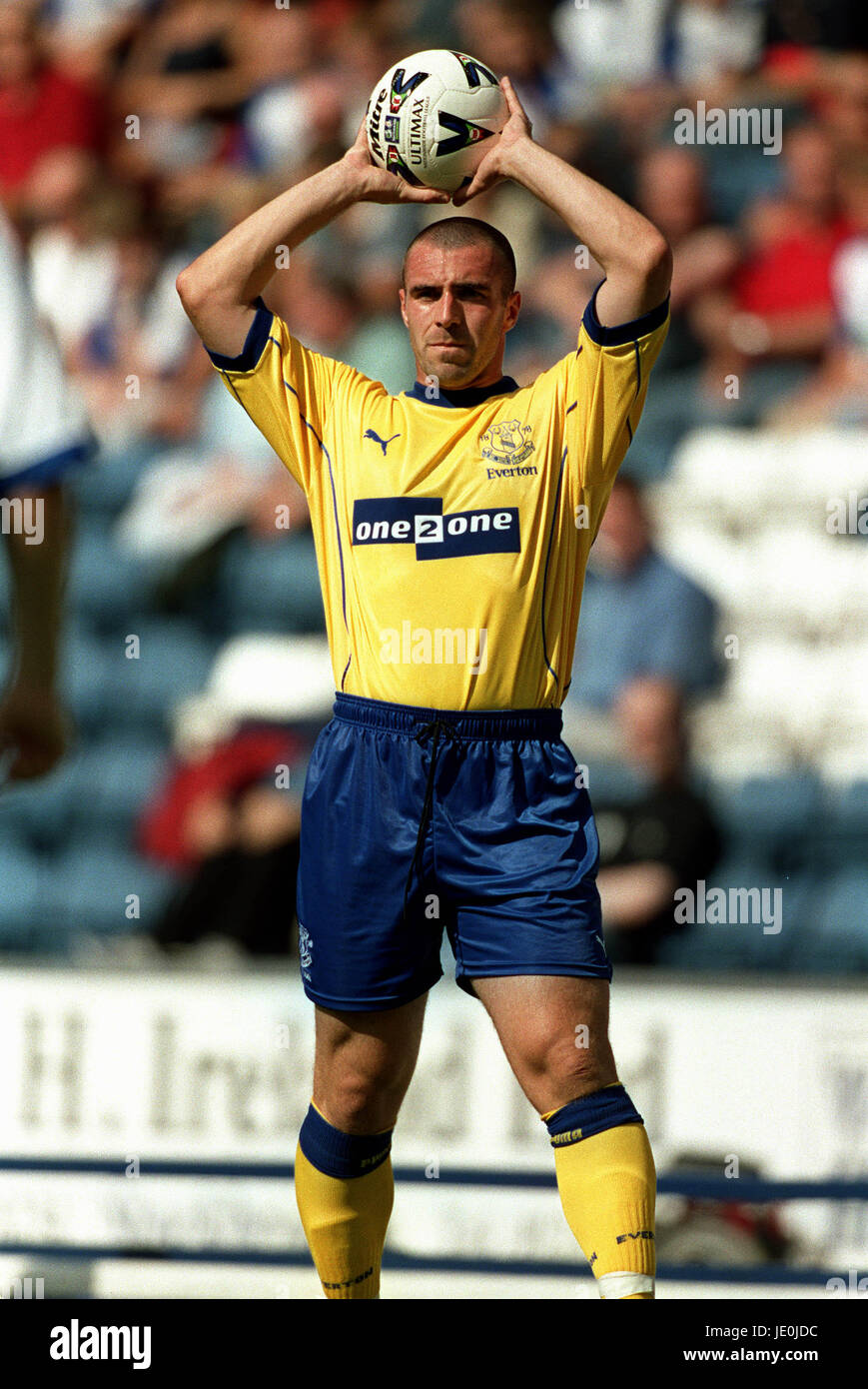 DAVID UNSWORTH EVERTON FC BLACKBURN ENGLAND PRIDE PARK 29 July 2000 ...