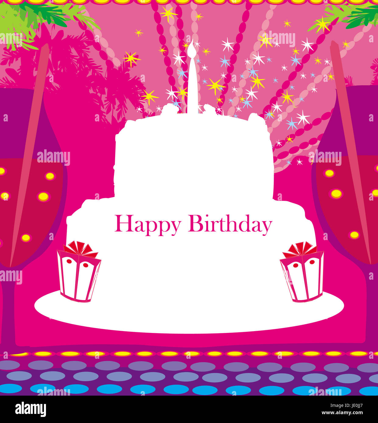 Happy Birthday - abstract greeting card Stock Photo - Alamy