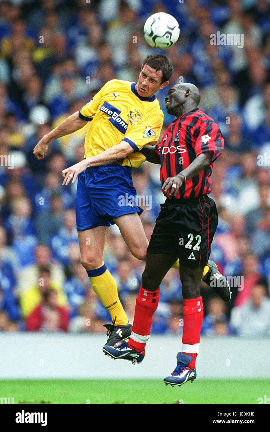DAVID WIER & GEORGE WEAH EVERTON V MANCHESTER CITY FC 12 August 2000 ...