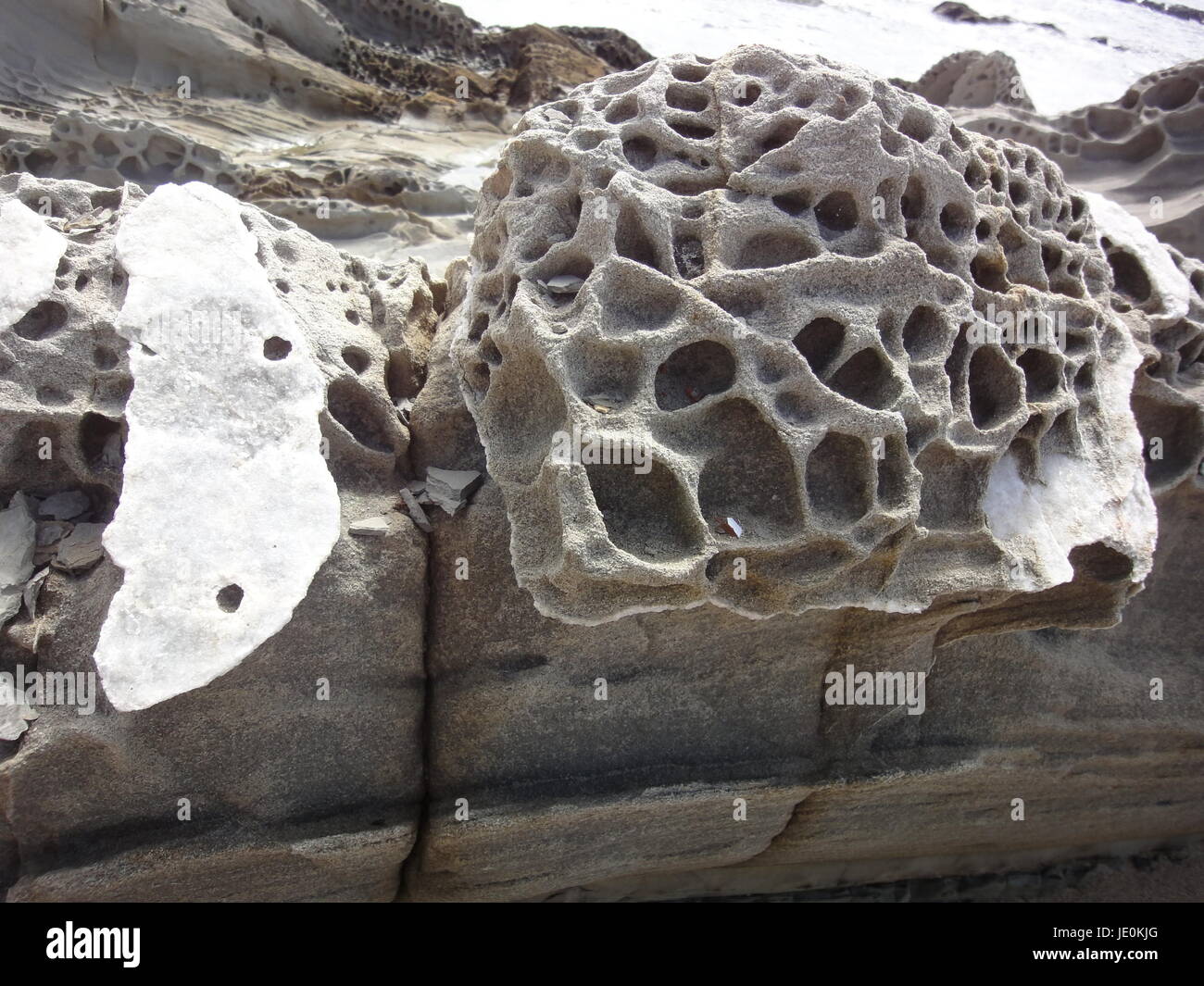 eroded rock by the sea Stock Photo - Alamy