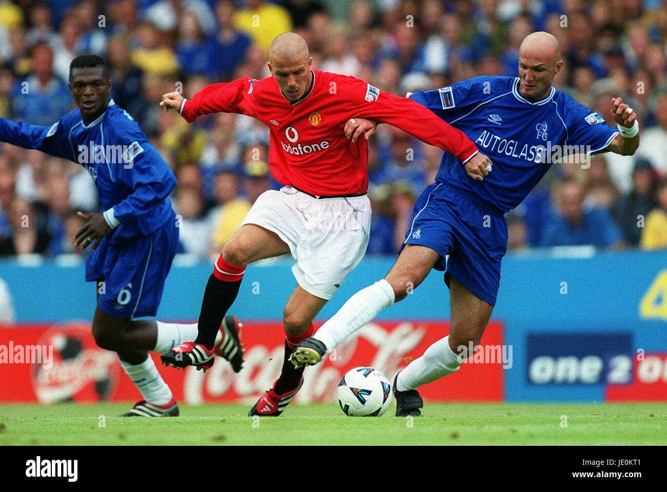 FRANK LEBOEUF & BECKHAM CHELSEA V MANCHESTER UTD 14 August 2000 Stock ...