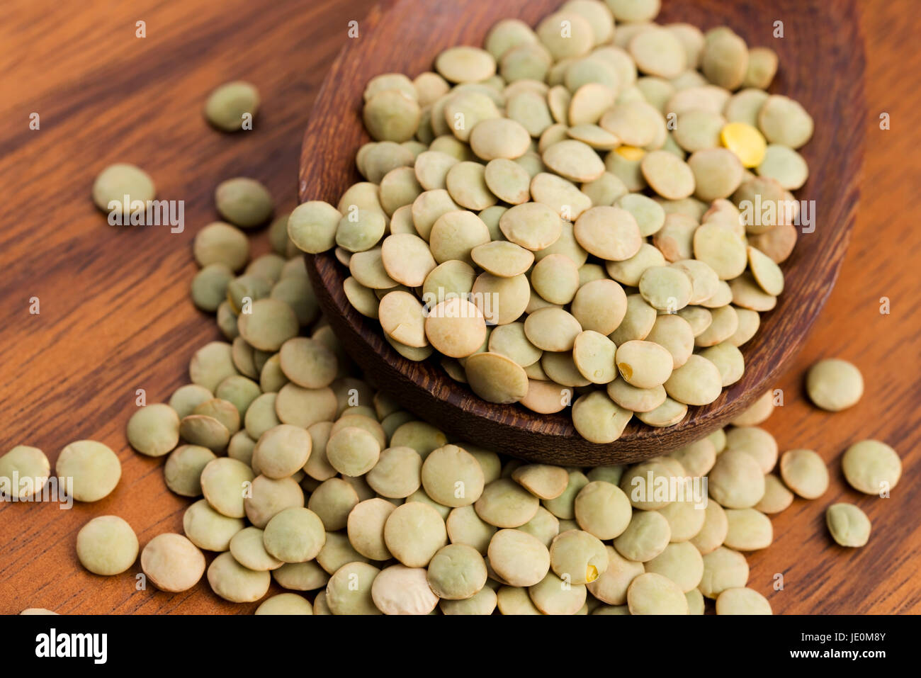 Dry Organic Green Lentils Stock Photo - Alamy