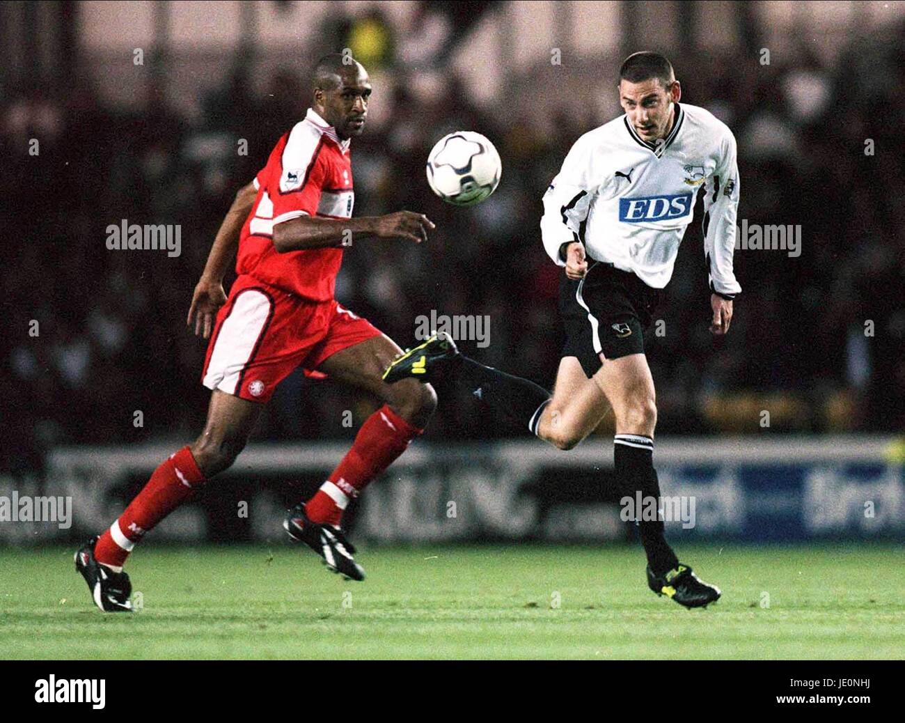 RORY DELAP & BRIAN DEANE DERBY COUNTY V MIDDLESBROUGH PRIDE PARK DERBY ...
