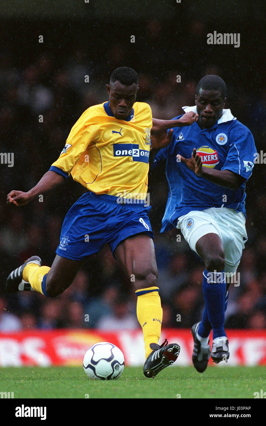 ALEX NYARKO ADE AKINBIYI LEICESTER CITY V EVERTON LEICESTER FILBERT ST ...