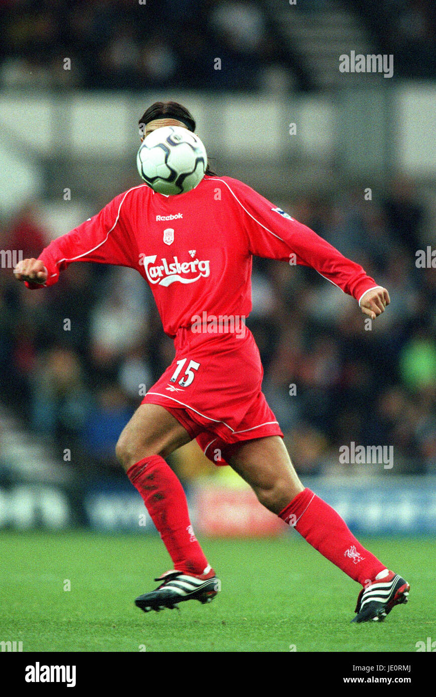 PATRIK BERGER LIVERPOOL FC DERBY PRIDE PARK 15 October 2000 Stock Photo ...