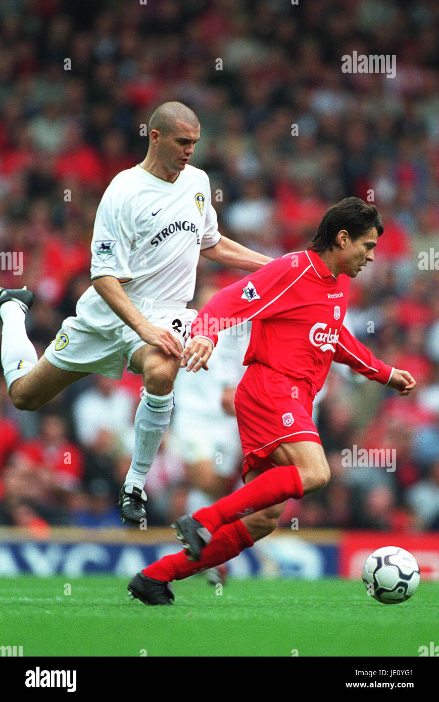 JARI LITMANEN & DOMINIC MATTEO LIVERPOOL V LEEDS UNITED ANFIELD ...
