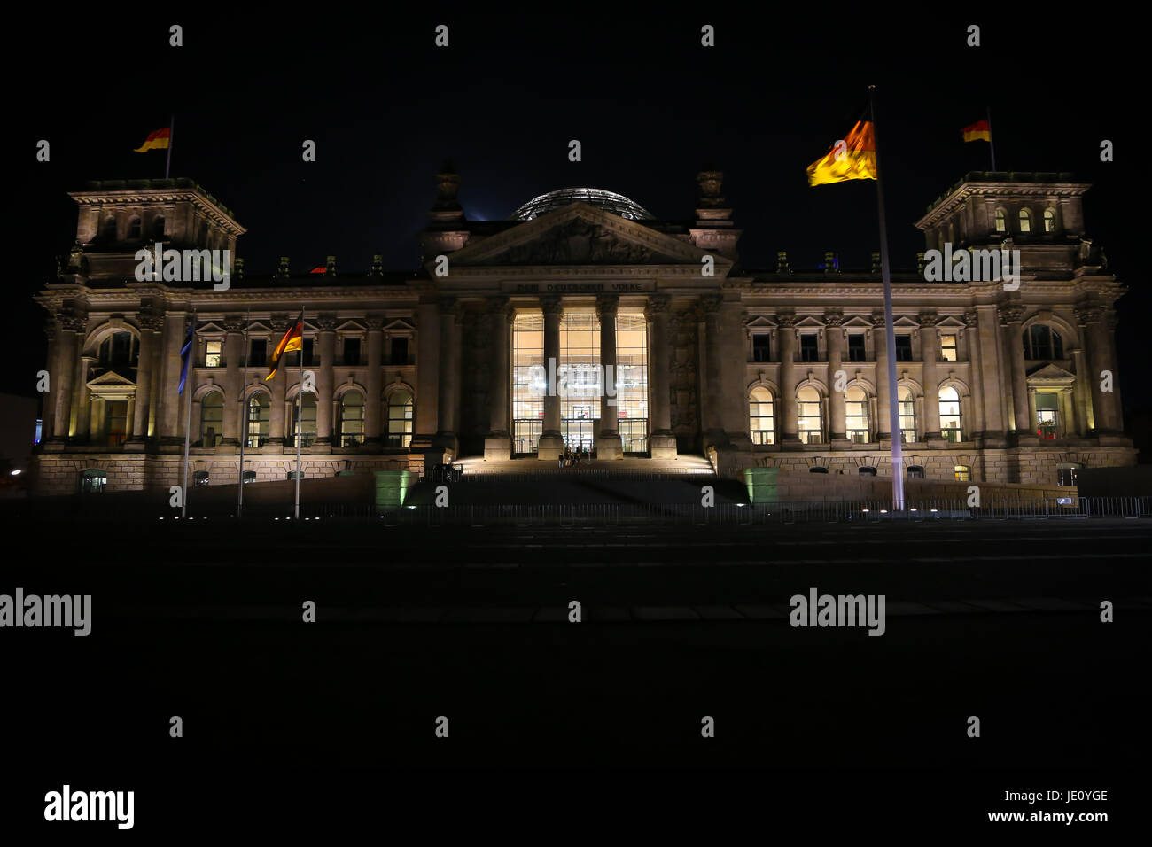 The Reichstag in Berlin, Germany at night Stock Photo - Alamy
