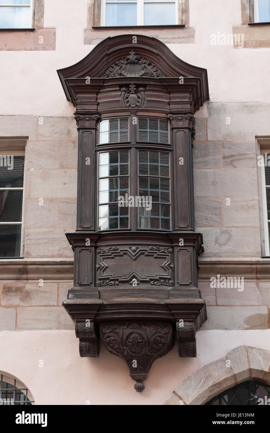 bay window on a old house in nuremberg Stock Photo - Alamy