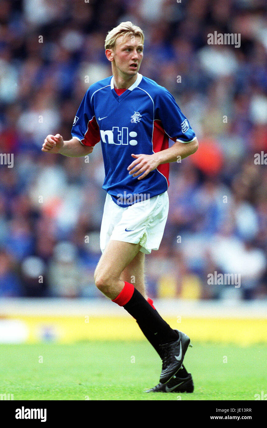 STEPHEN HUGHES. GLASGOW RANGERS FC IBROX GLASGOW 04 August 2001 Stock ...
