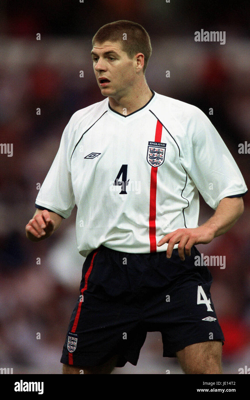 STEVEN GERRARD, ENGLAND and LIVERPOOL FC, ENGLAND V MEXICO, 2001 Stock ...