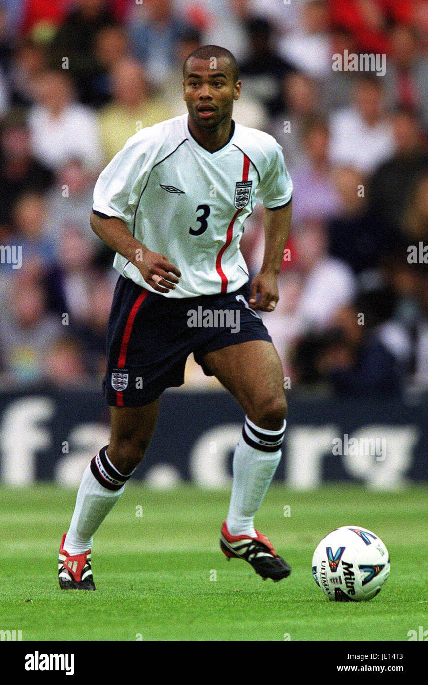 ASHLEY COLE ENGLAND & ARSENAL FC PRIDE PARK DERBY ENGLAND 25 May 2001 ...